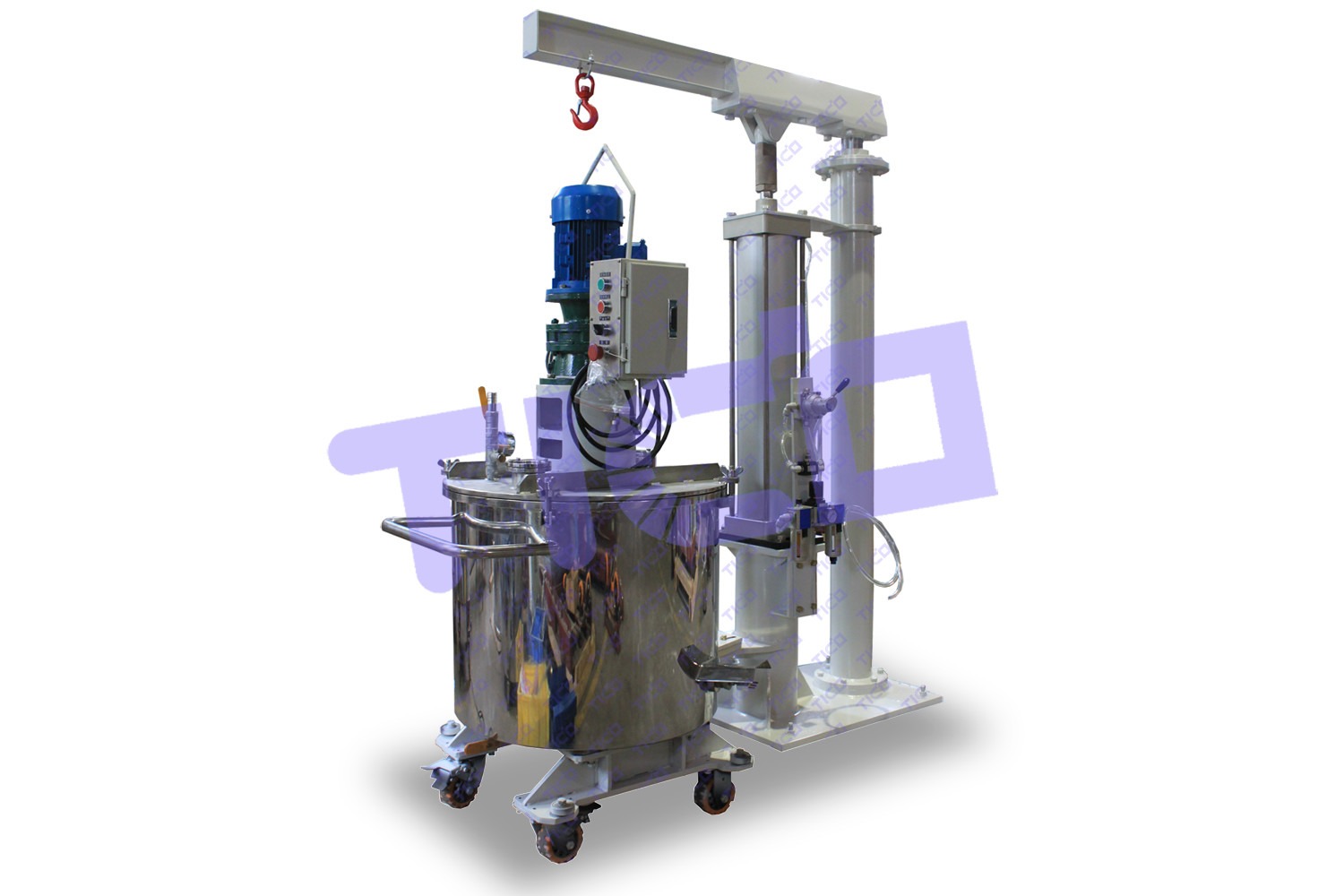 Manual Control Pneumatic Lifter for Lifting White Transfer Bucket Lid