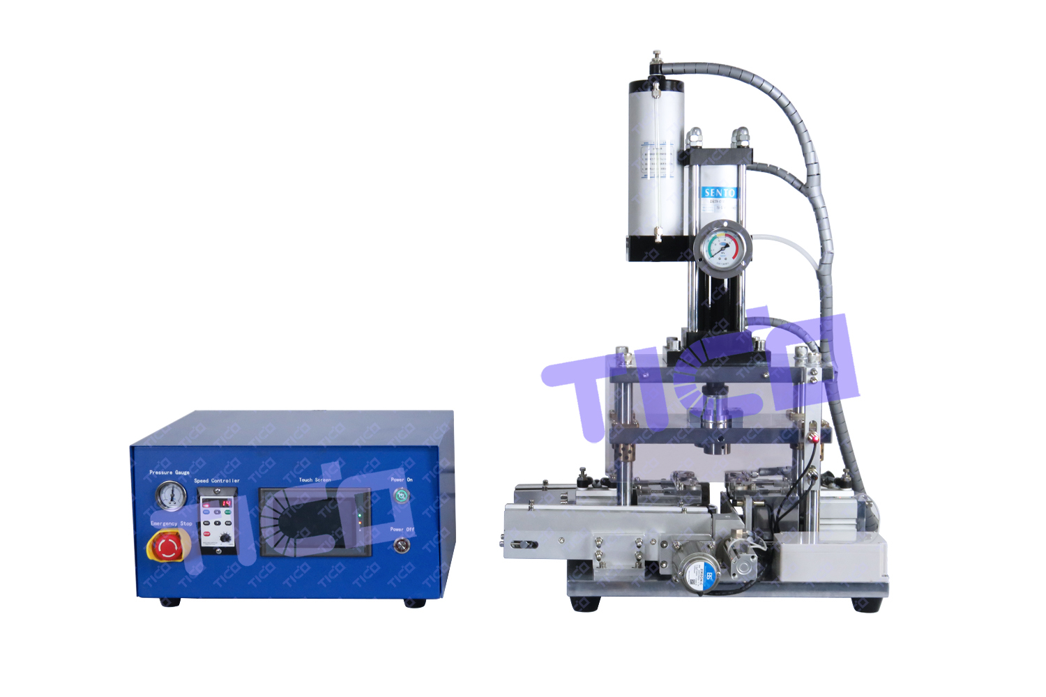 Cylindrical Cell Semi-auto Crimping Machine with Split Design